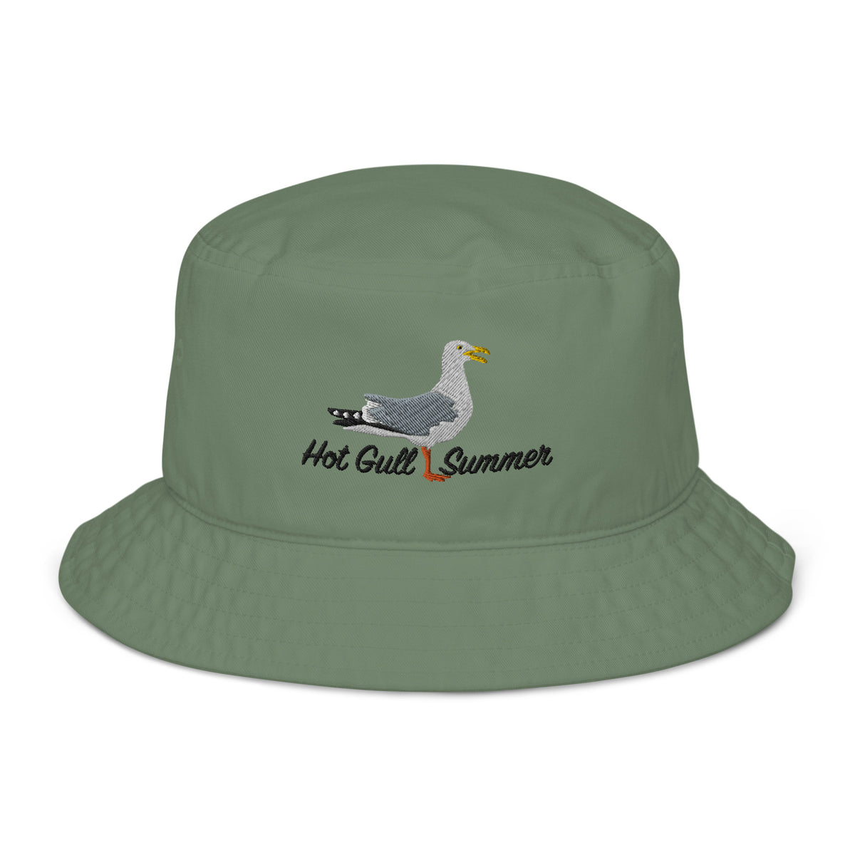 Hot Gull Summer Embroidered Organic bucket hat – MoeSews